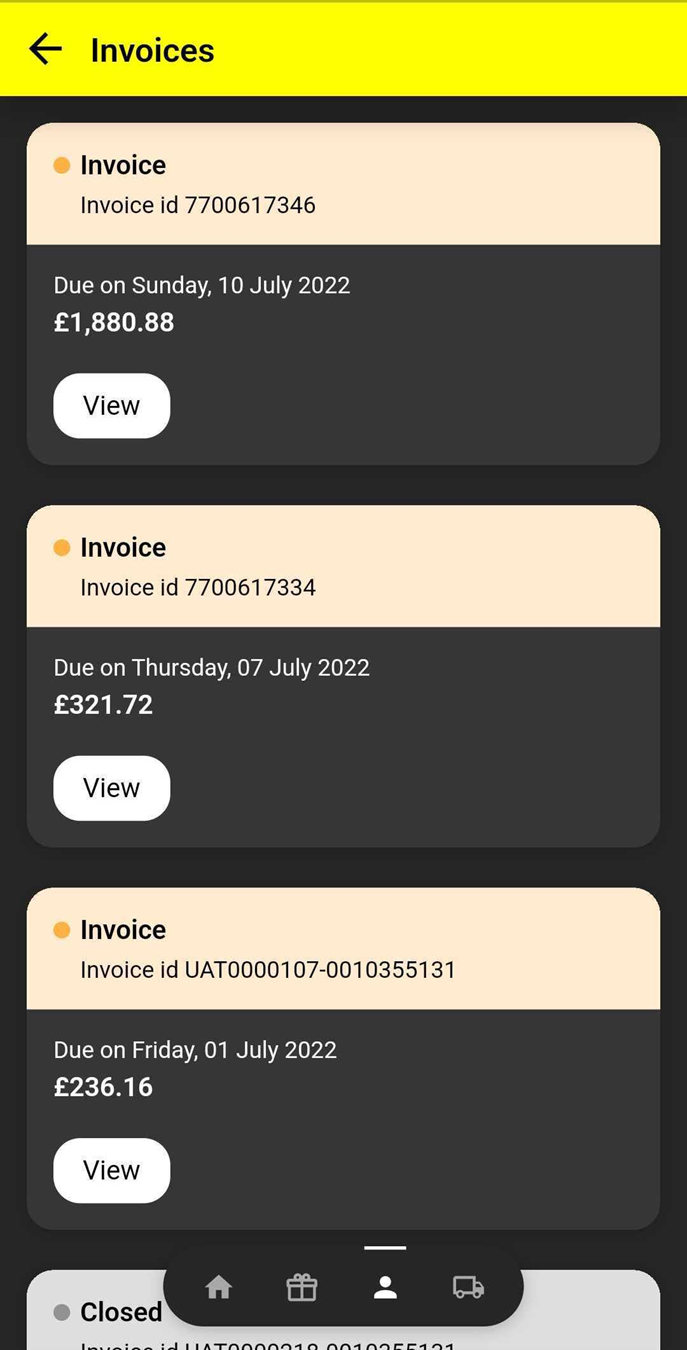 Find your invoice in BEES App – BEES